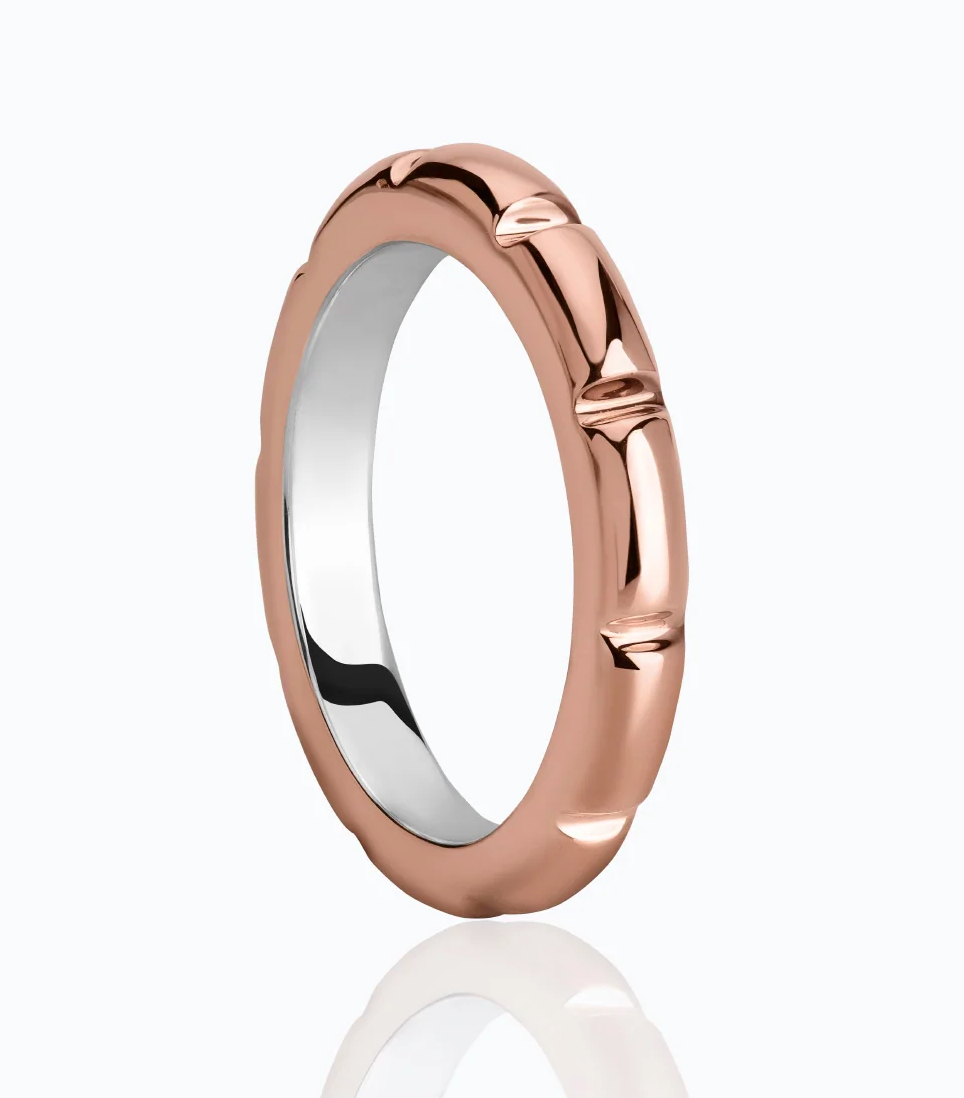 Tane Xocolate Bar Rose Vermeil Ring | Millo