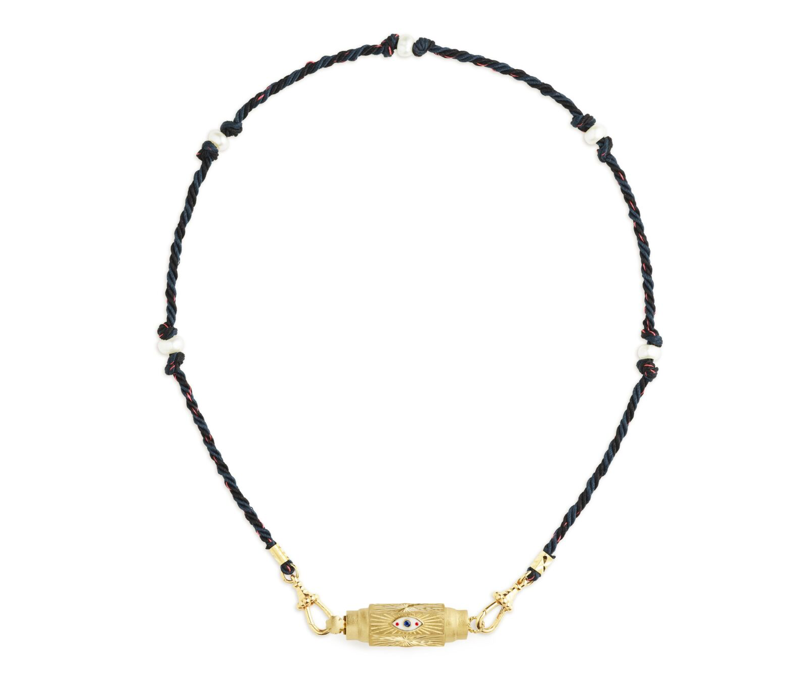 Marie Lichtenberg Evil Eye Locket - 35cm, Gold | Millo